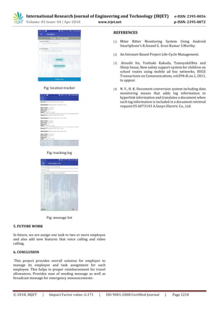 IRJET- Android Application for Employee Monitoring and Tracking System. | PDF