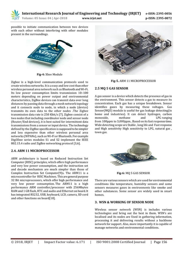 IRJET- Wireless Sensor Network Based Internet of things for Environmental Impact Analysis | PDF