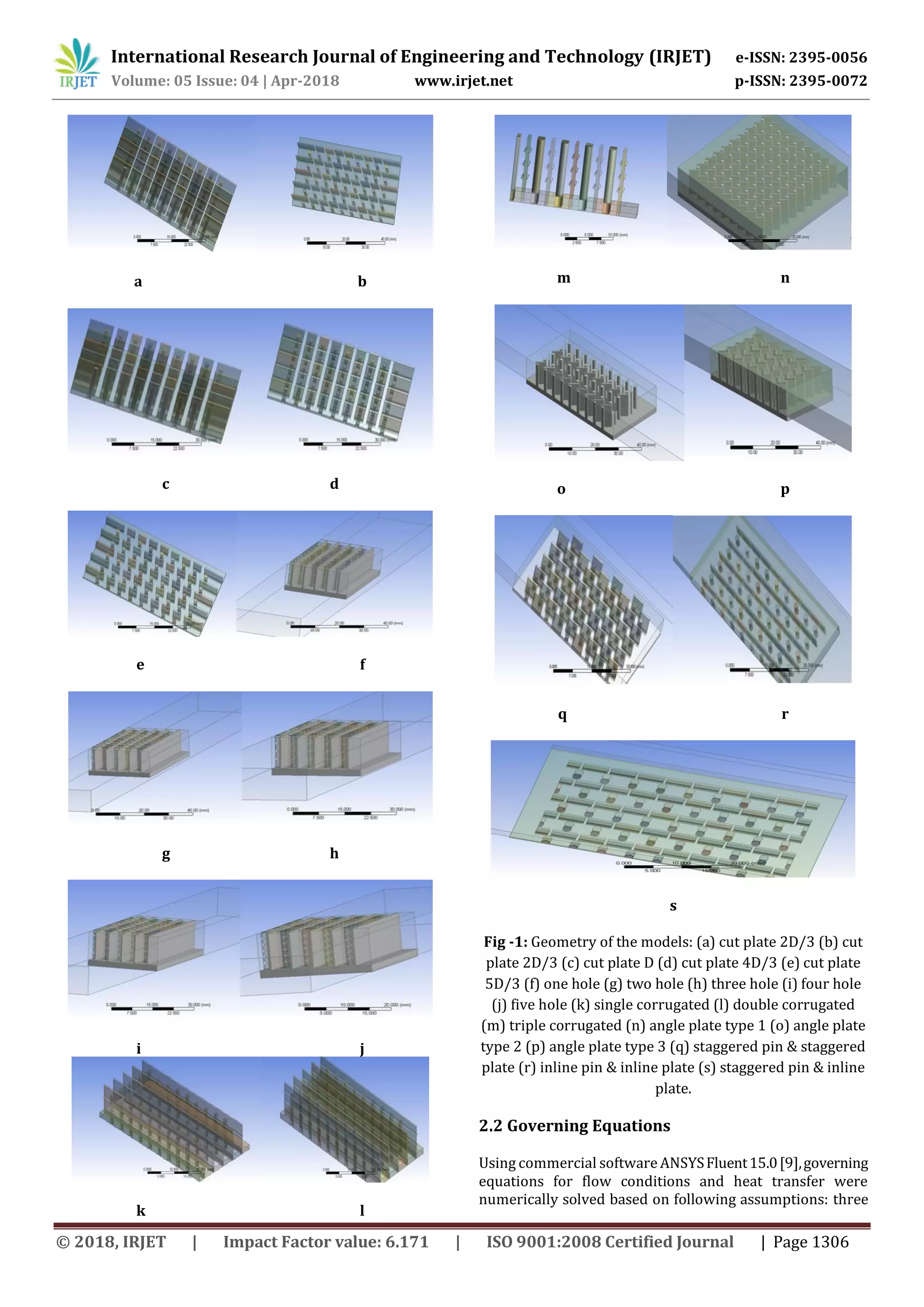 IRJET- Enhancement of Heat Transfer Effectiveness of Plate-Pin Fin Heat ...