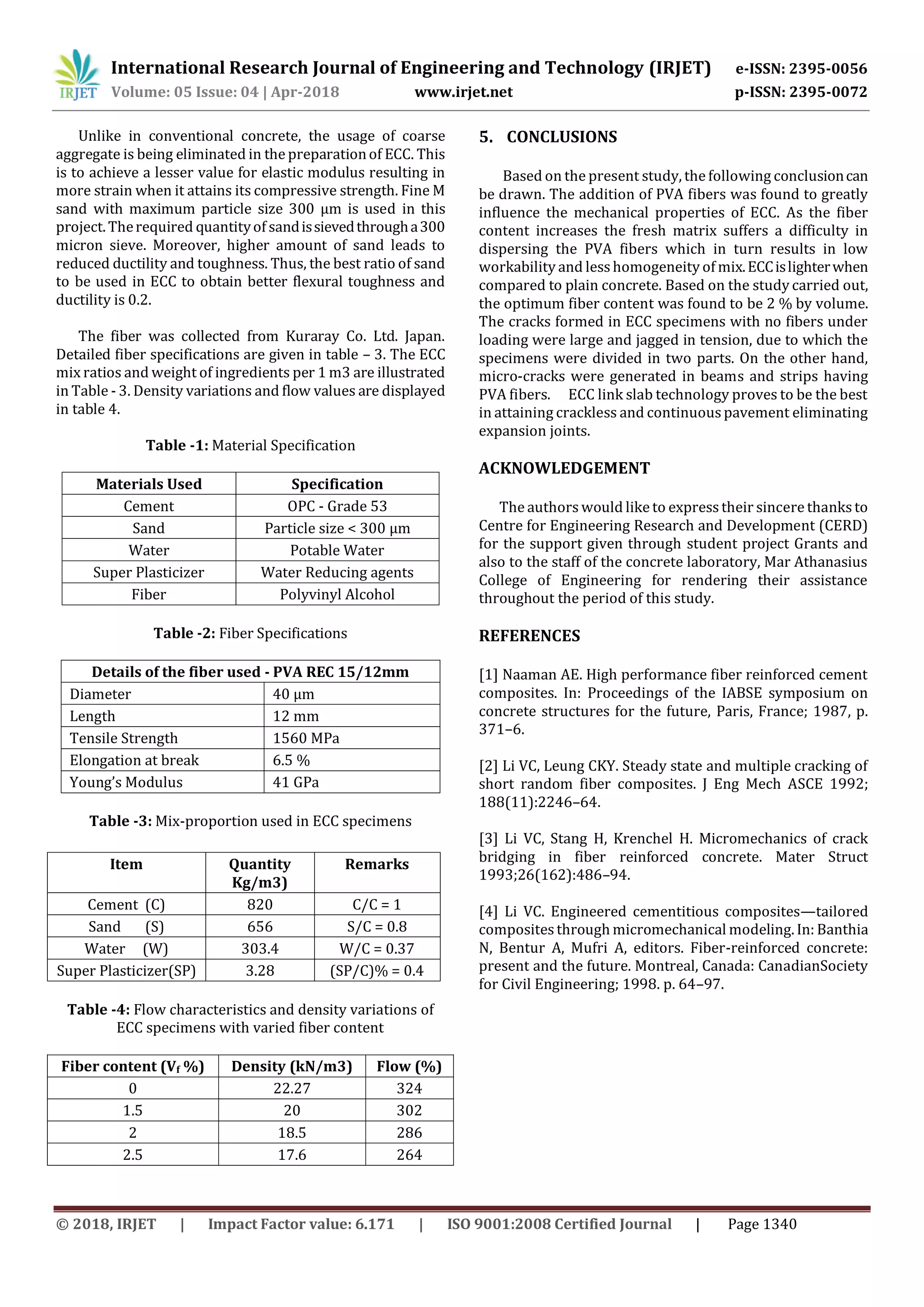 IRJET- Engineered Cementitious Composite (ECC) Link Slab for Bridge ...