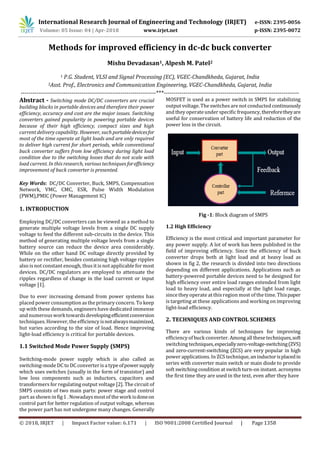 IRJET- Methods for Improved Efficiency in DC-DC Buck Converter | PDF