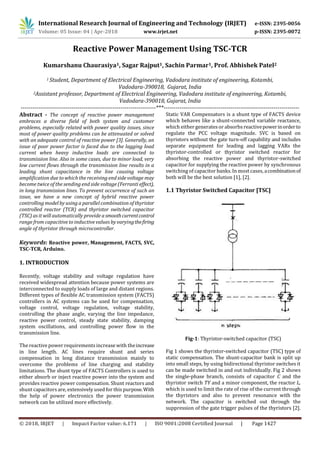 IRJET- Reactive Power Management using TSC-TCR | PDF