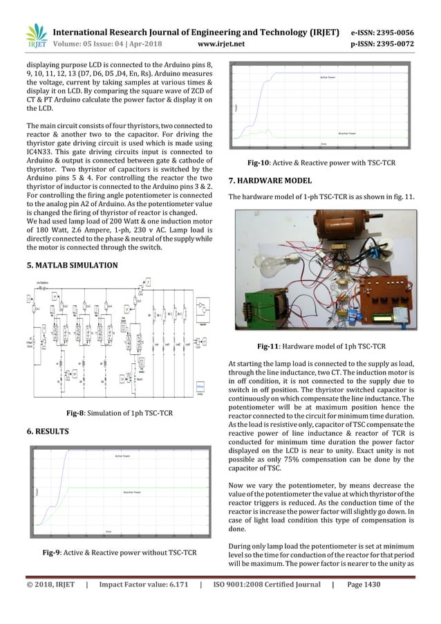 IRJET- Reactive Power Management using TSC-TCR | PDF
