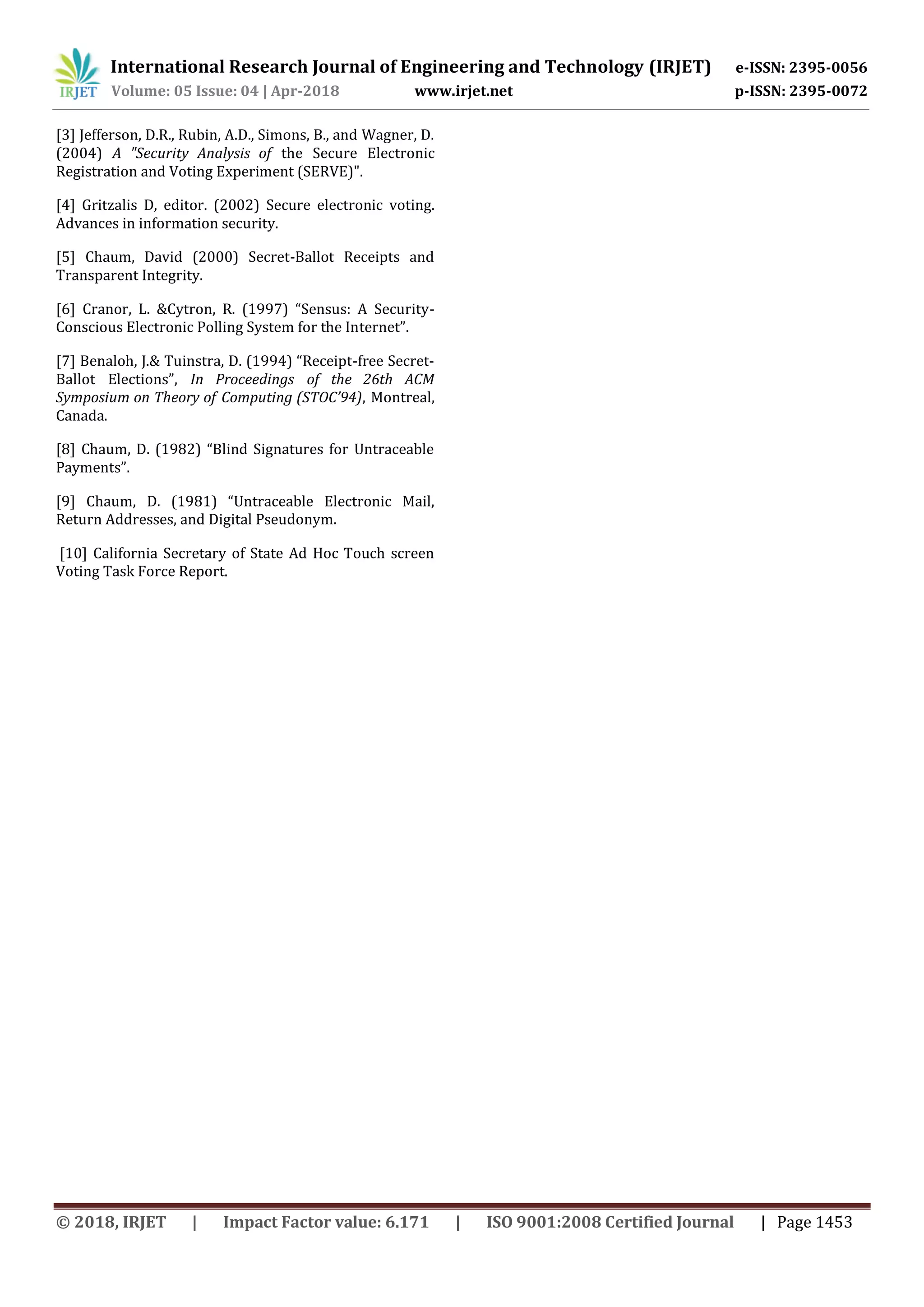 IRJET- Aadhar Card Based Electronic Voting System | PDF