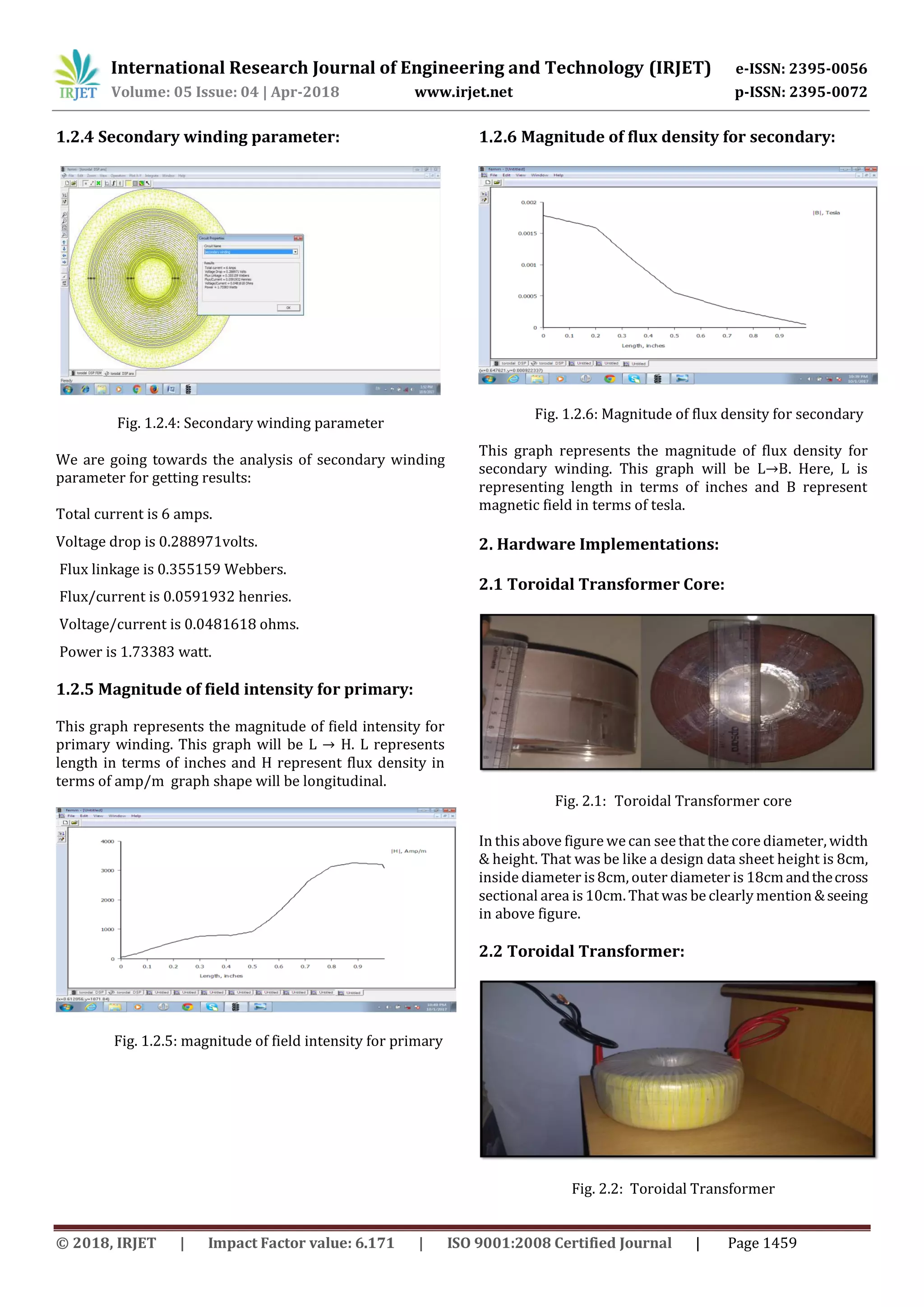 IRJET- Analysis and Design of Toroidal Transformer | PDF | Physics | Science