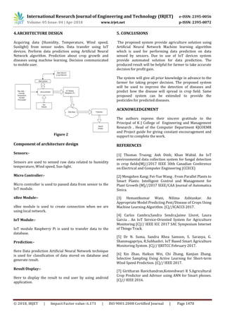 IRJET- A Review on Machine Learning Algorithm Used for Crop Monitoring ...