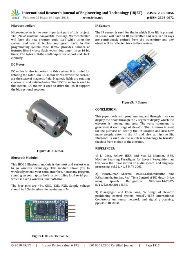 IRJET- Voice Operated Lift Control System using Microcontroller | PDF