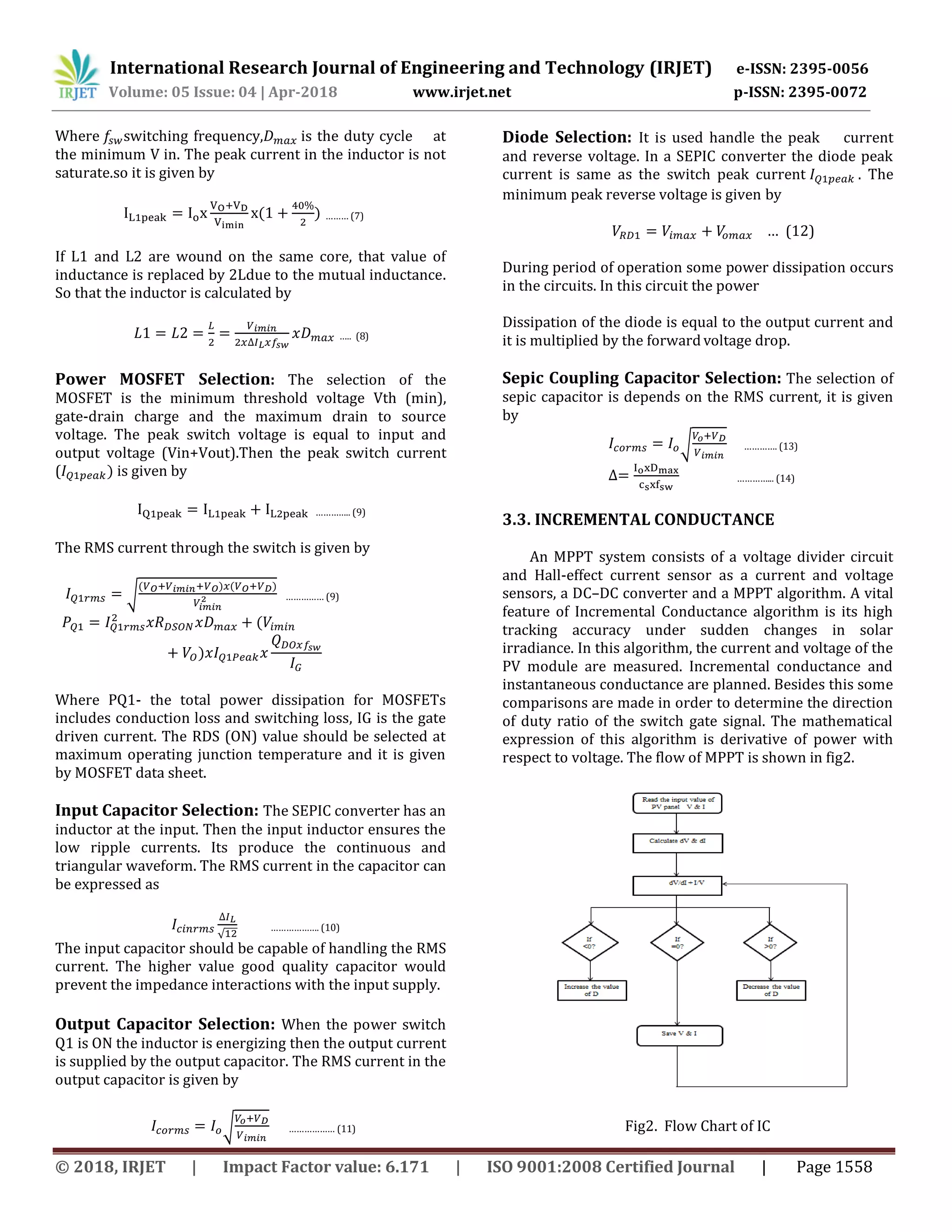 IRJET- Designing of Single Ended Primary Inductance Converter for Solar ...