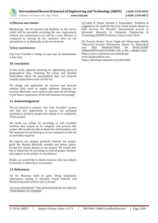 IRJET- City Tour Traveller: Based on FourSquare API | PDF