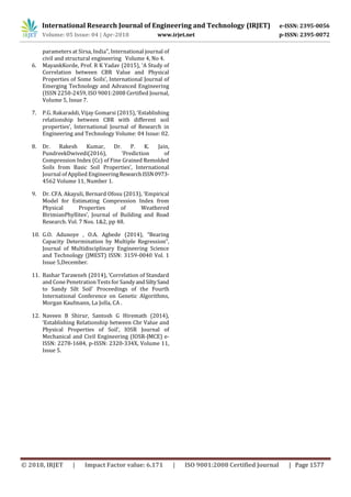 IRJET- Geotechnical Investigation of Different Soil Samples using Regression Analysis | PDF ...