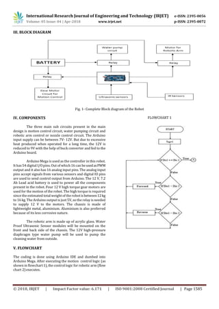 IRJET- Autonomous Operated Robot for Water Tank Cleaning | PDF