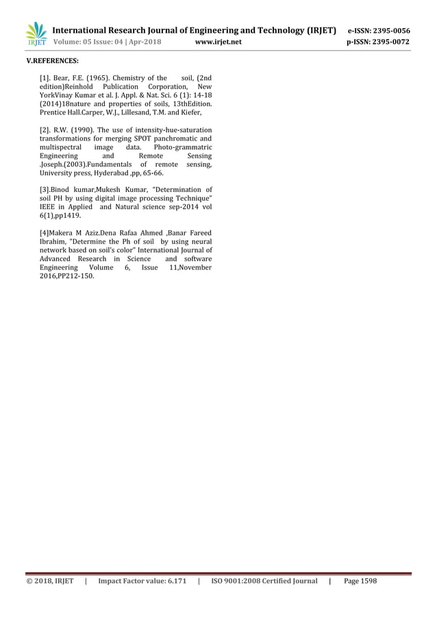 IRJET- Soil Nutrients Analysis Using Colour Image Processing | PDF | Agriculture | Industries