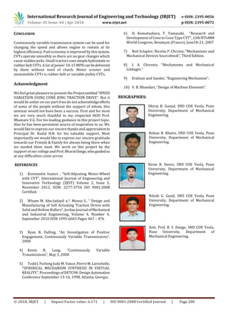 IRJET- Speed Variation using Cone Ring Traction Drive | PDF