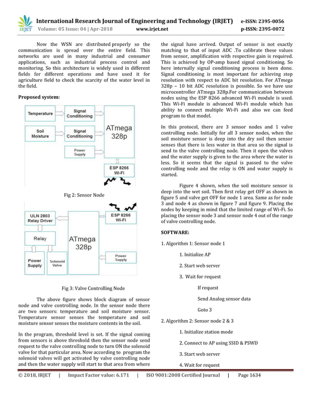 IRJET- AIMS: Automatic Irrigation Monitoring System using WSN | PDF