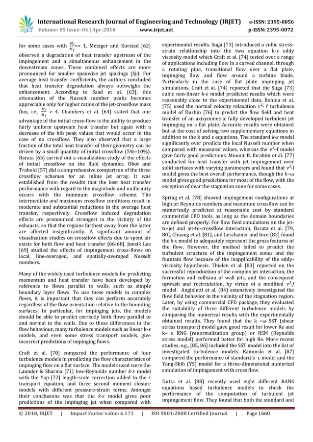IRJET- Study of Jet Impingement Heat Transfer | PDF