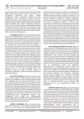 IRJET- A Literature Review on How Lean Manufacturing used as a Tool in Service Industry | PDF ...