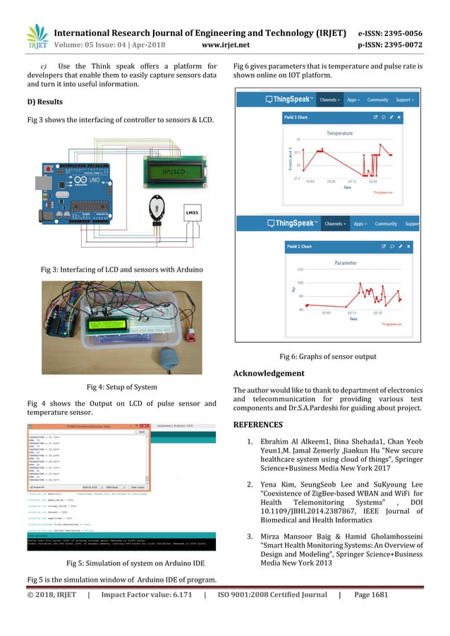 IRJET- Health Monitoring system using IoT | PDF