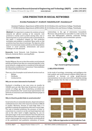 IRJET- Link Prediction in Social Networks | PDF