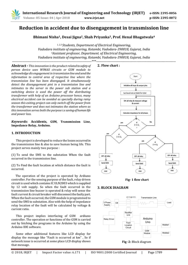 IRJET- Reduction in Accident Due to Disengagement in Transmission Line | PDF | Computer ...