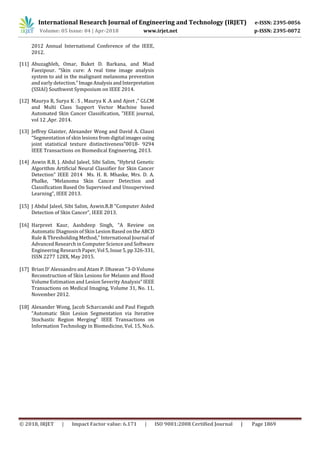 IRJET- Analysis of Skin Cancer using ABCD Technique | PDF