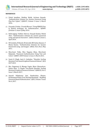 IRJET- Comparative Analysis of Different Graphical Password Techniques ...