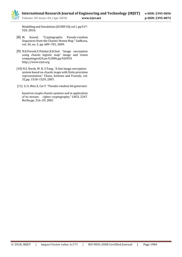 IRJET- An Image Cryptography using Henon Map and Arnold Cat Map | PDF