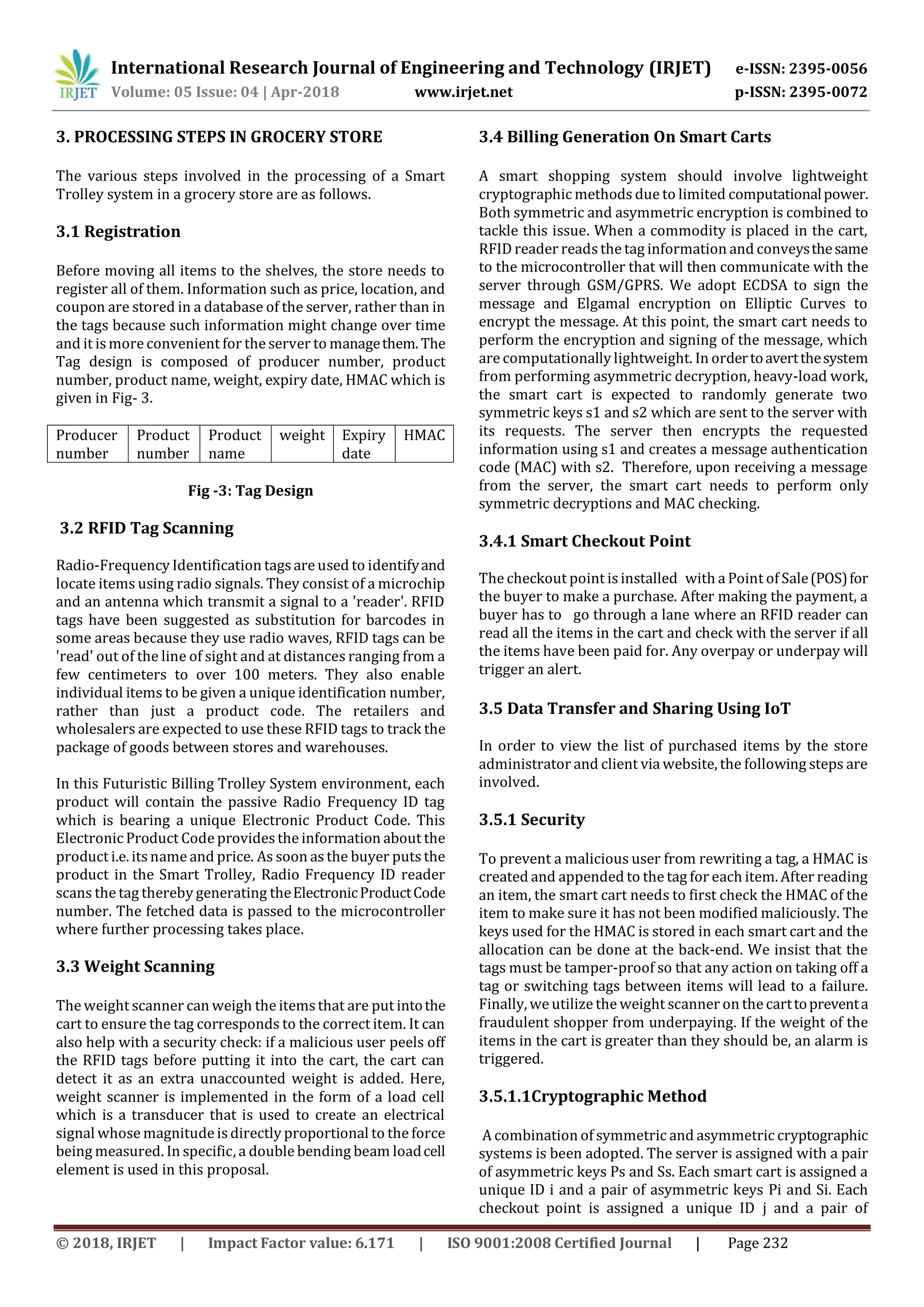 IRJET- Smart Trolley System for Automated Billing using RFID and IoT ...
