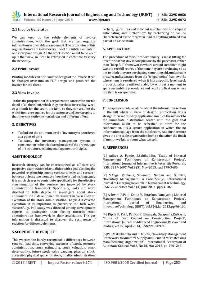 IRJET- Research Paper on Inventory Management System | PDF