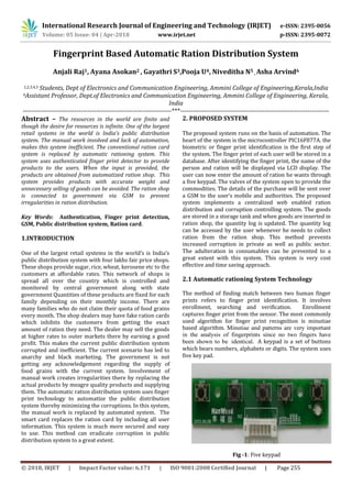 IRJET- Fingerprint Based Automatic Ration Distribution System | PDF
