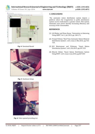 IRJET- Fingerprint Based Automatic Ration Distribution System | PDF