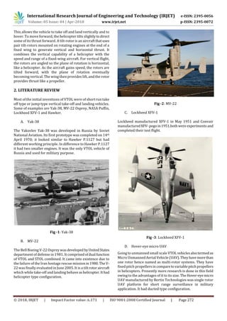 IRJET- Vertical Take Off & Landing Vehicles | PDF