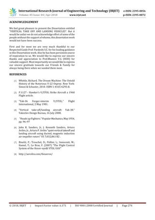 IRJET- Vertical Take Off & Landing Vehicles | PDF