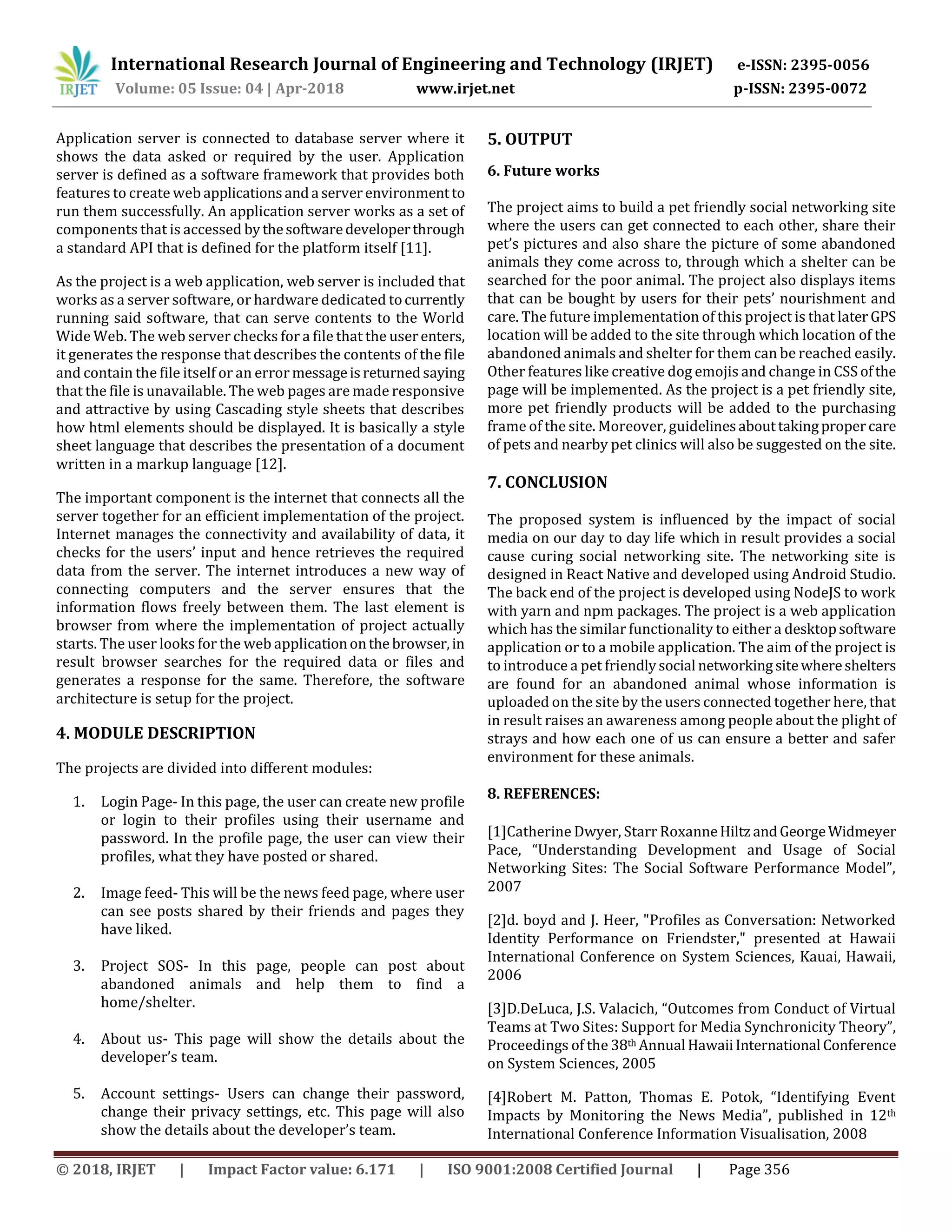 IRJET- Animal Welfare and Wellness Application using Javascript | PDF