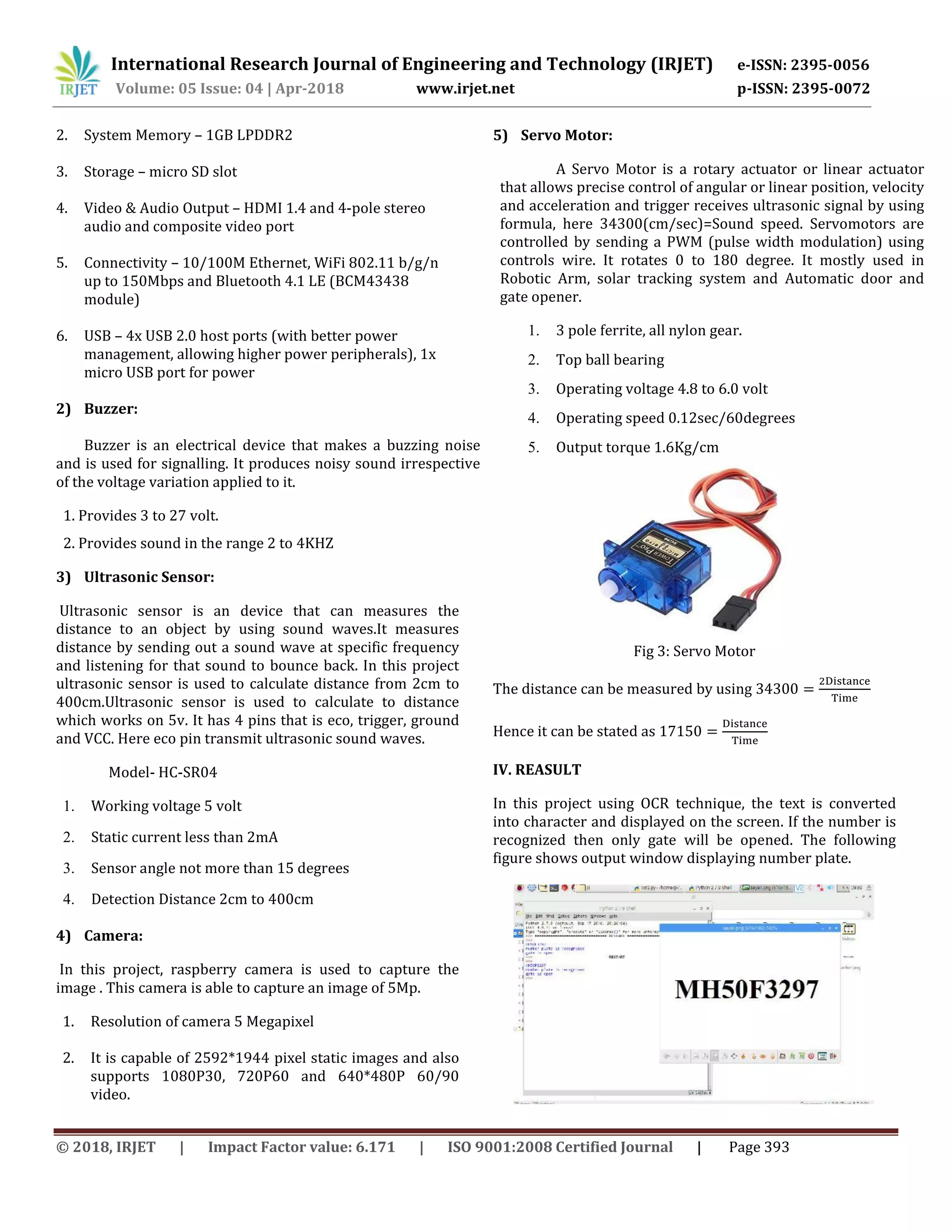 Irjet Recognition Of Vehicle Number Plate Using Raspberry Pi Pdf