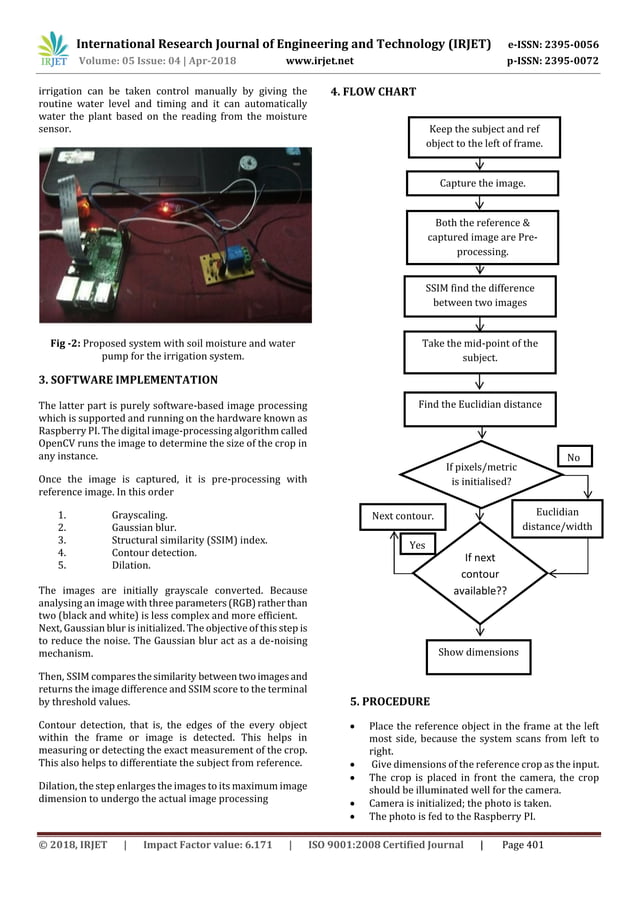 Irjet Iot Based Crop Growth Detection And Irrigation System Using Raspberry Pi Pdf