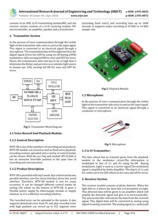 IRJET- Audio Transmission using Li-Fi Technology | PDF