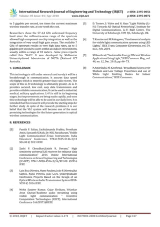 IRJET- Audio Transmission using Li-Fi Technology | PDF