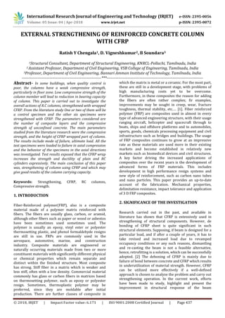 IRJET- External Strengthening of Reinforced Concrete Column with CFRP | PDF