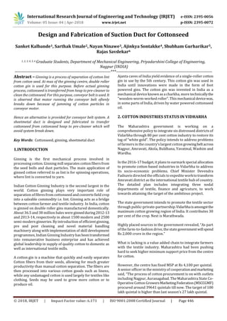 IRJET- Design and Fabrication of Suction Duct for Cottonseed | PDF ...