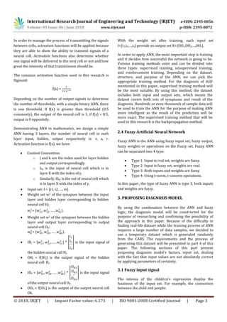 IRJET-Artificial Neural Network and Fuzzy Logic Approach to Diagnose Autism Spectrum Disorder | PDF