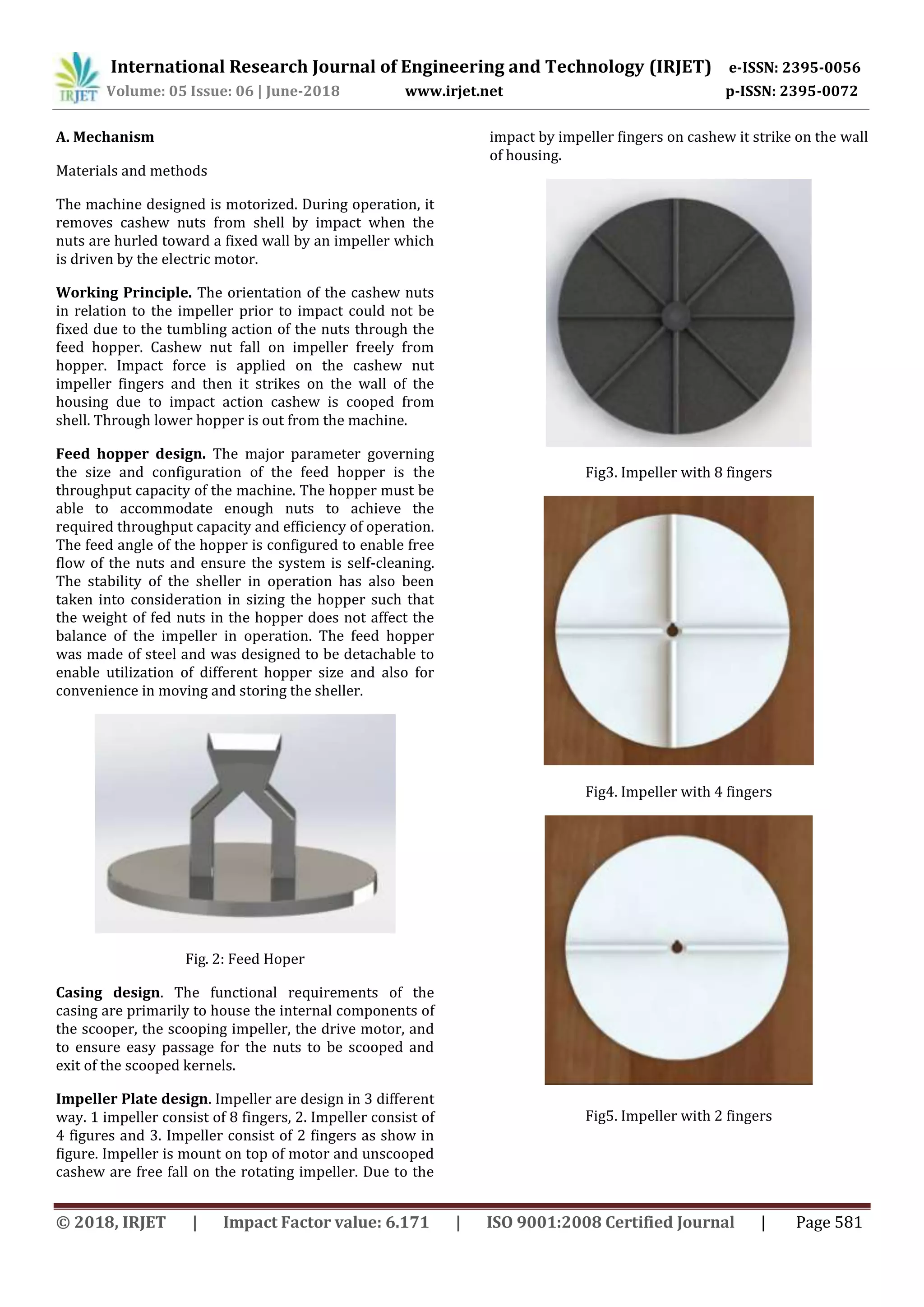 IRJET- Design & Development of Cashew Nut Scooping Machine | PDF