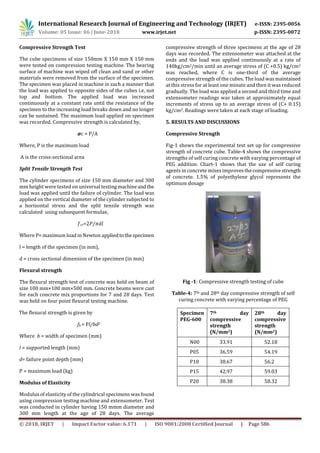 IRJET-Mechanical Properties of Self Curing Concrete Incorporating ...