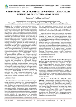 IRJET- A Implementation of High Speed On-Chip Monitoring Circuit by using SAR Based Comparator ...
