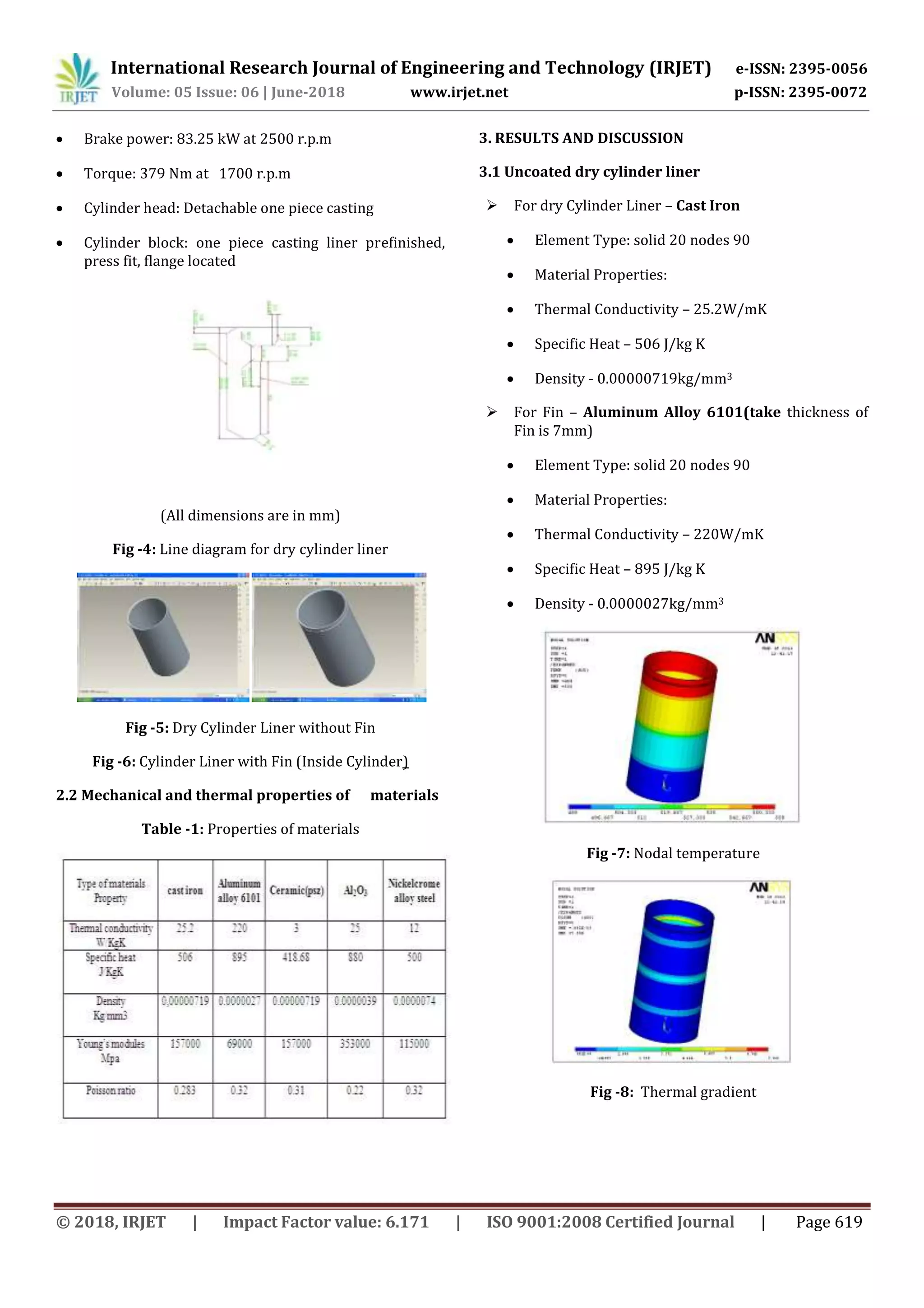 IRJET- Design and Analysis of Dry Cylinder Liner with FEA | PDF