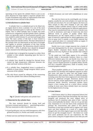 IRJET- Design and Analysis of Dry Cylinder Liner with FEA | PDF
