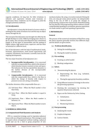 IRJET- Aerodynamic Analysis of Aircraft Wings using CFD | PDF