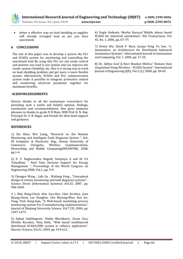 Irjet Sanctioned Load Monitoring And Controlling By Using Plc Pdf