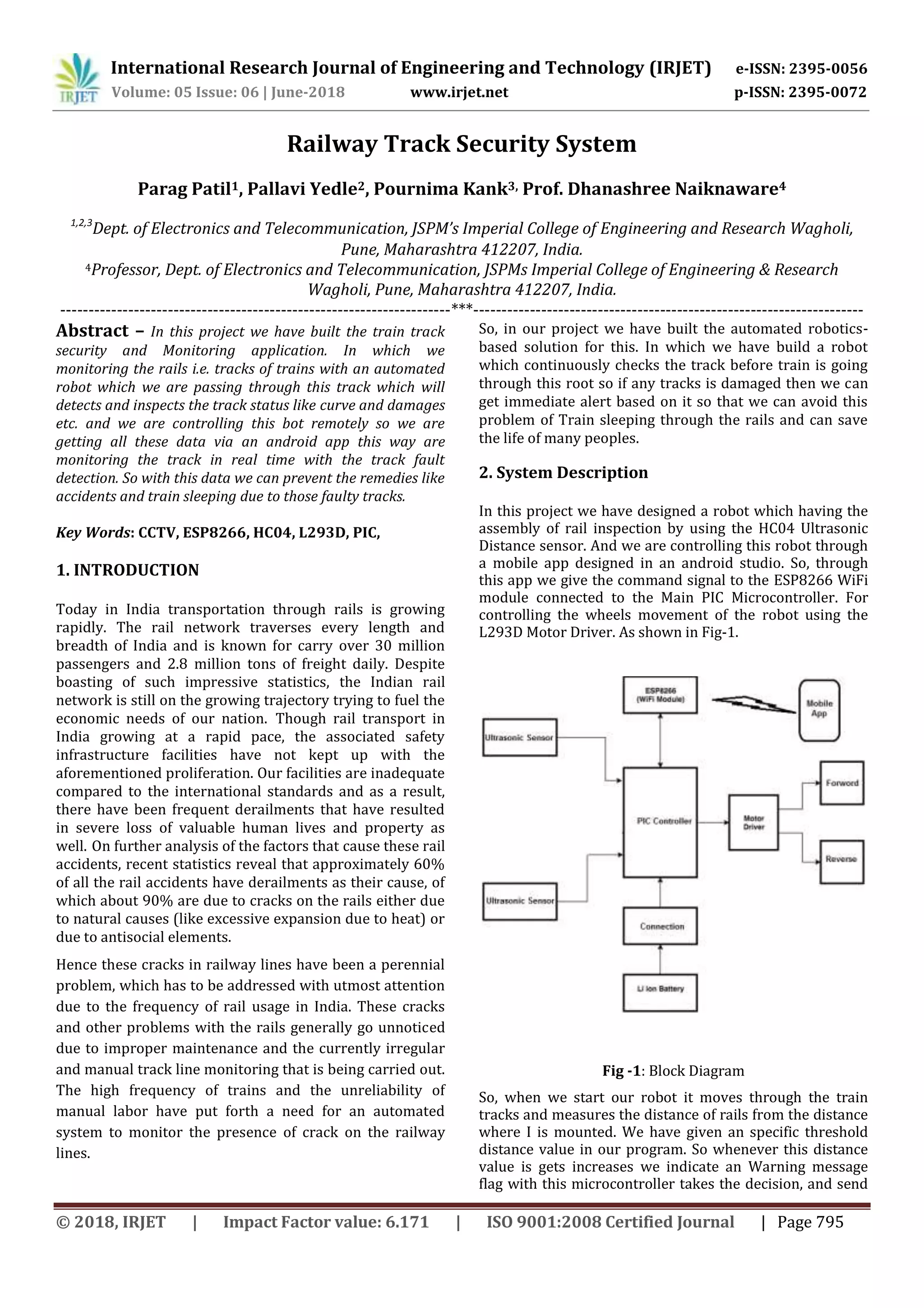 IRJET-Railway Track Security System | PDF