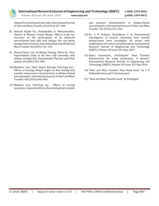 IRJET- Experimental Analysis of Oblique Fins to Enhance Heat Trasnsfer ...