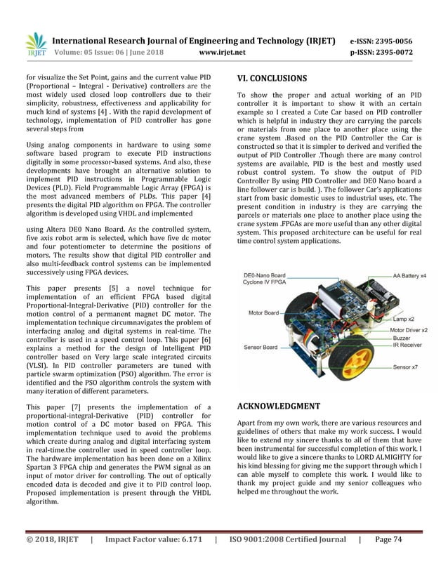Irjet Design And Implementation Of Pid Controller Using Hdl On Fpga Pdf